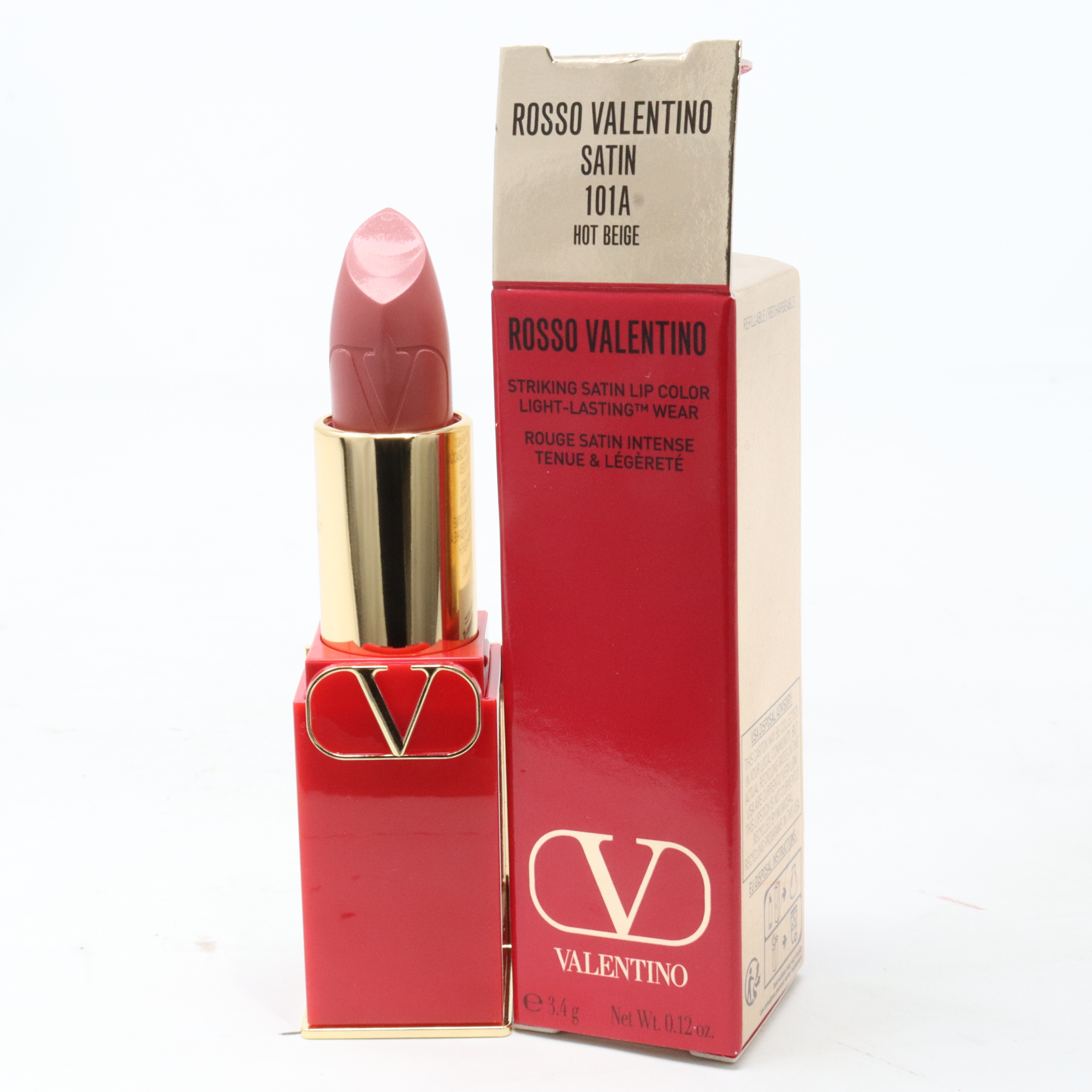 Rosso Valentino Striking Satin Lip Color Refillable Shade 101A HOT ...
